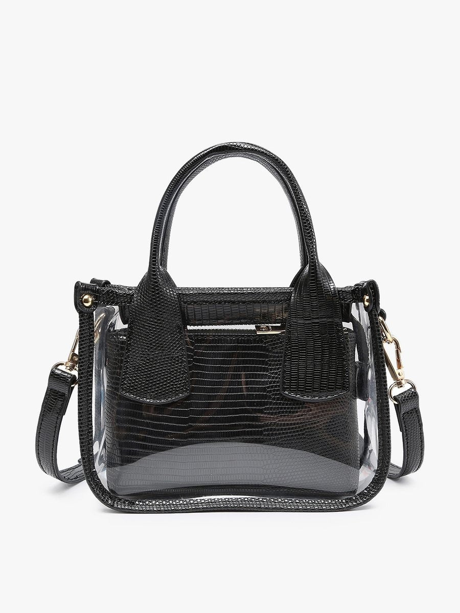 Stacey Clear Satchel in Black – nk boutique baton rouge