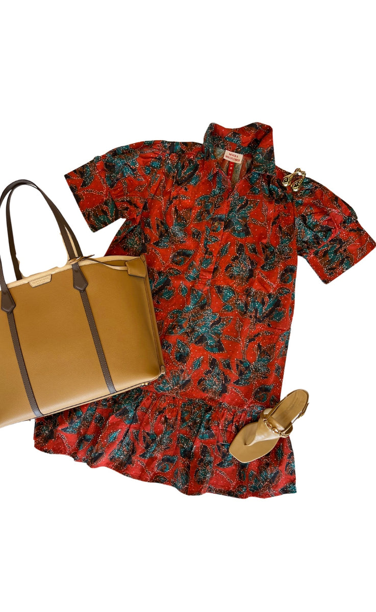 Everything Short Sleeve Dress in Shibori Rose Rooibos – nk boutique ...